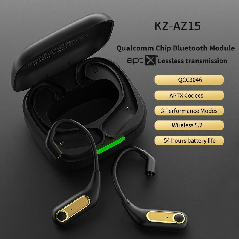 Bluetooth-гарнитура KZ AZ15 наушники модуль повышения шумоподавления 5.2/0,75 мм 2 - контактным разъемом (C - иглой, с микрофоном)-GGDV