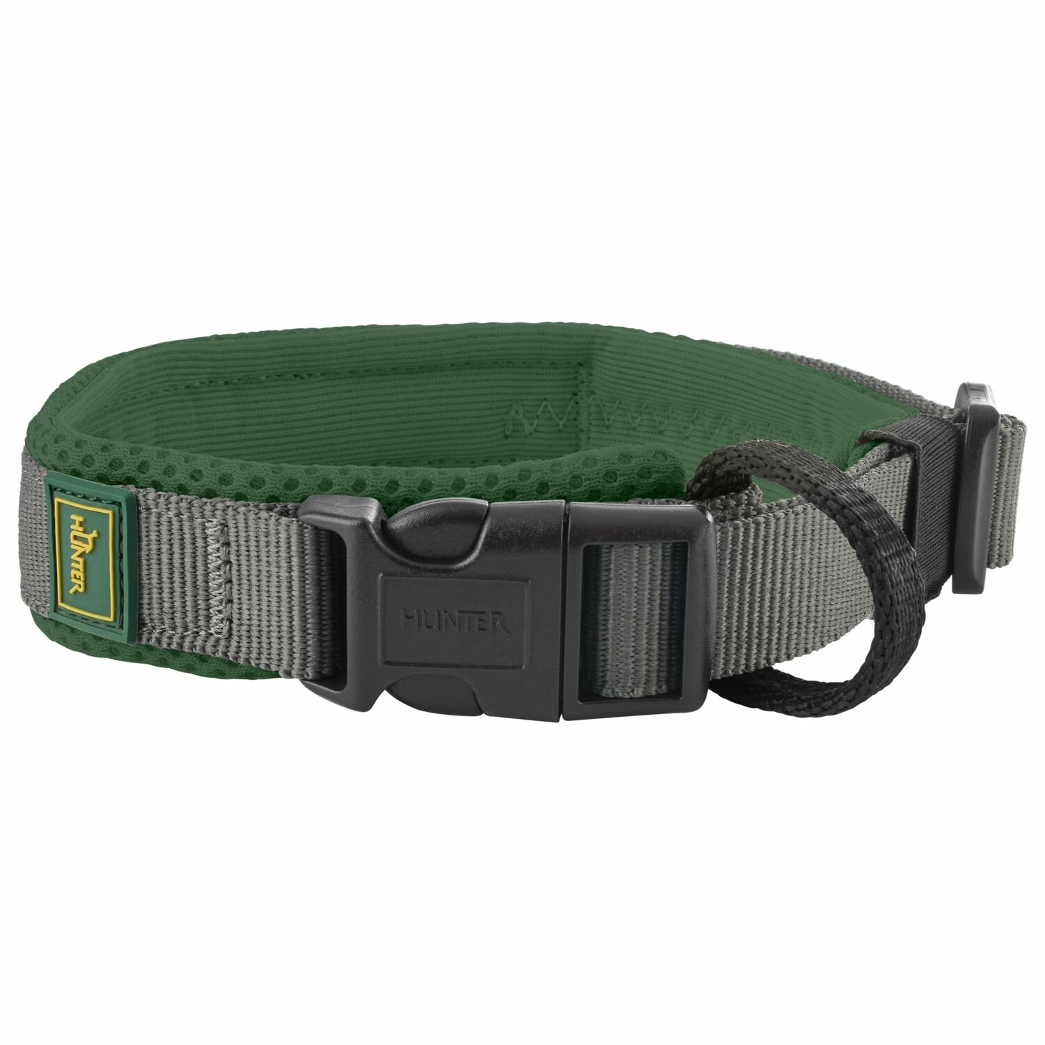 Ошейник Hunter Maldon для собак 35-45 см, размер M, зеленый/серый VLT-205373