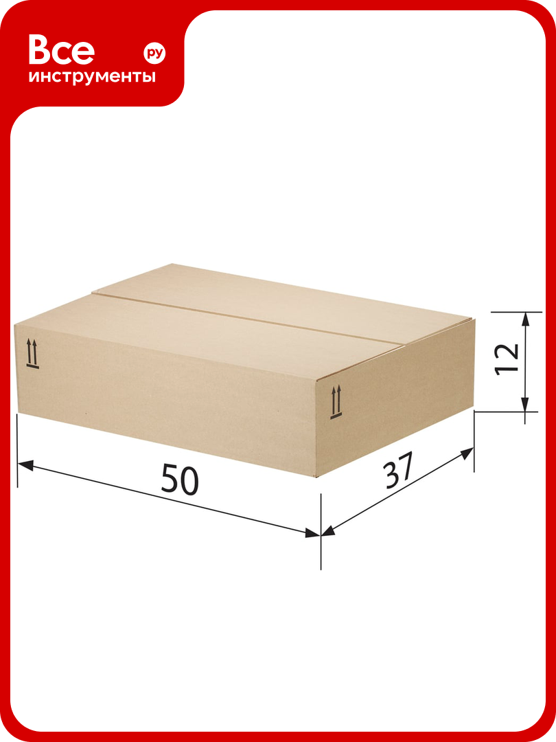 Гофроящик офисмаг длина 500х370х120 мм, марка Т22, профиль В, Fefco 0202 / Гост, исполнение Б 503211