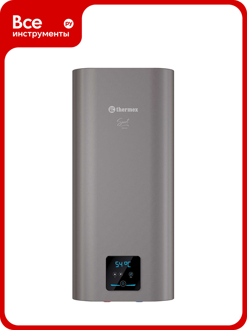 Аккумуляционный электрический водонагреватель Термекс бытовой Smart 30 V ЭдЭБ00861, изготовлен из нержавеющей стали