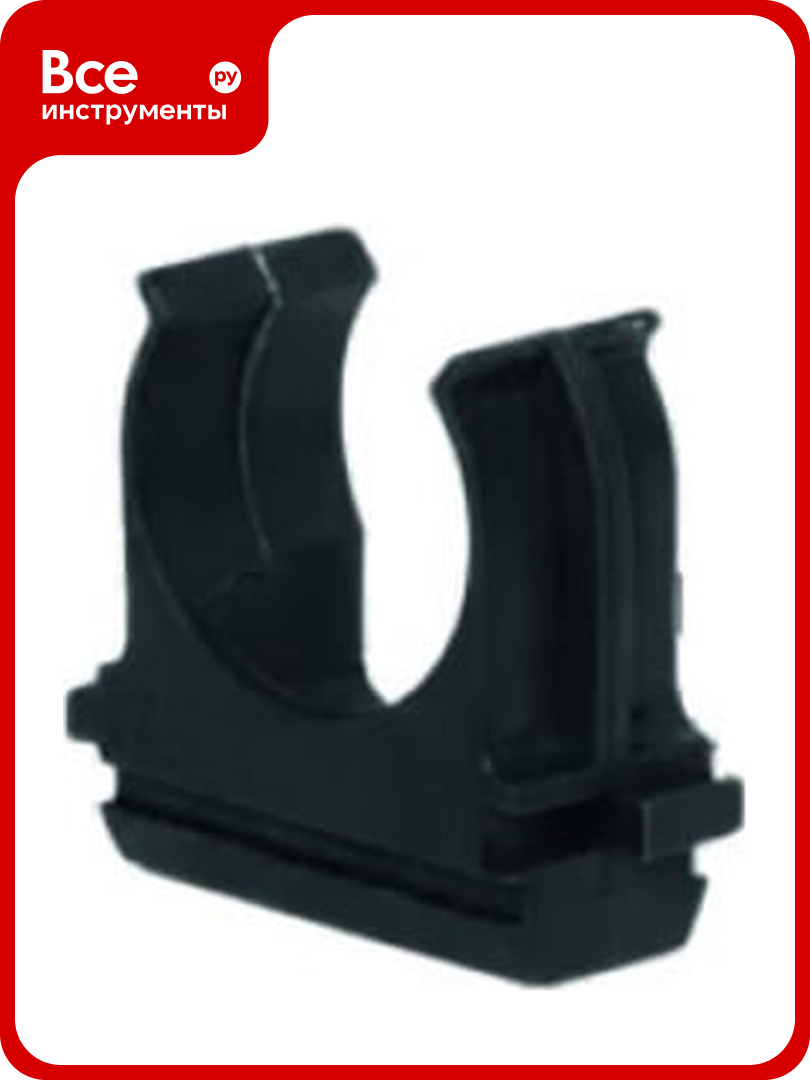Крепеж-клипса для труб Урал ПАК черная, d40 мм. АТ-30140-030 D40 мм