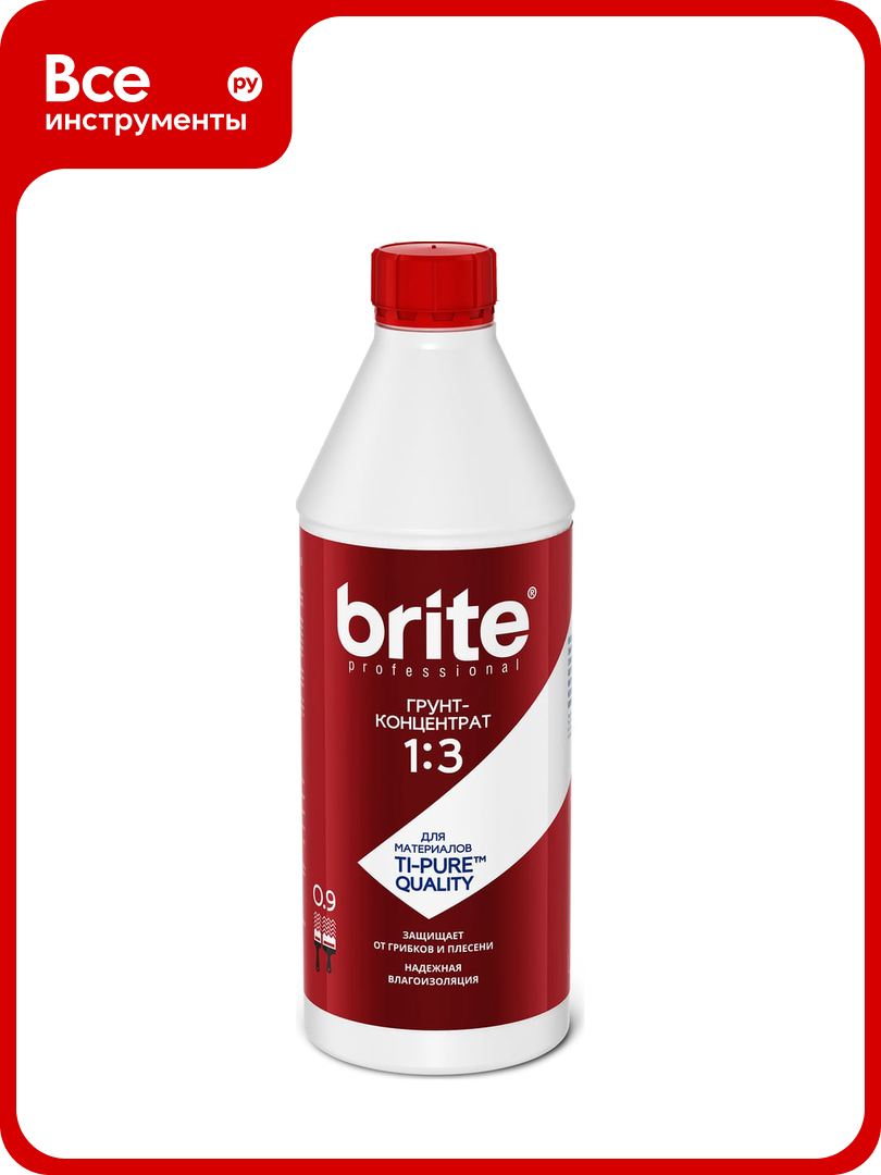 Грунт-концентрат BRITE PROFESSIONAL 1:3, бутылка 0,9 л О02255