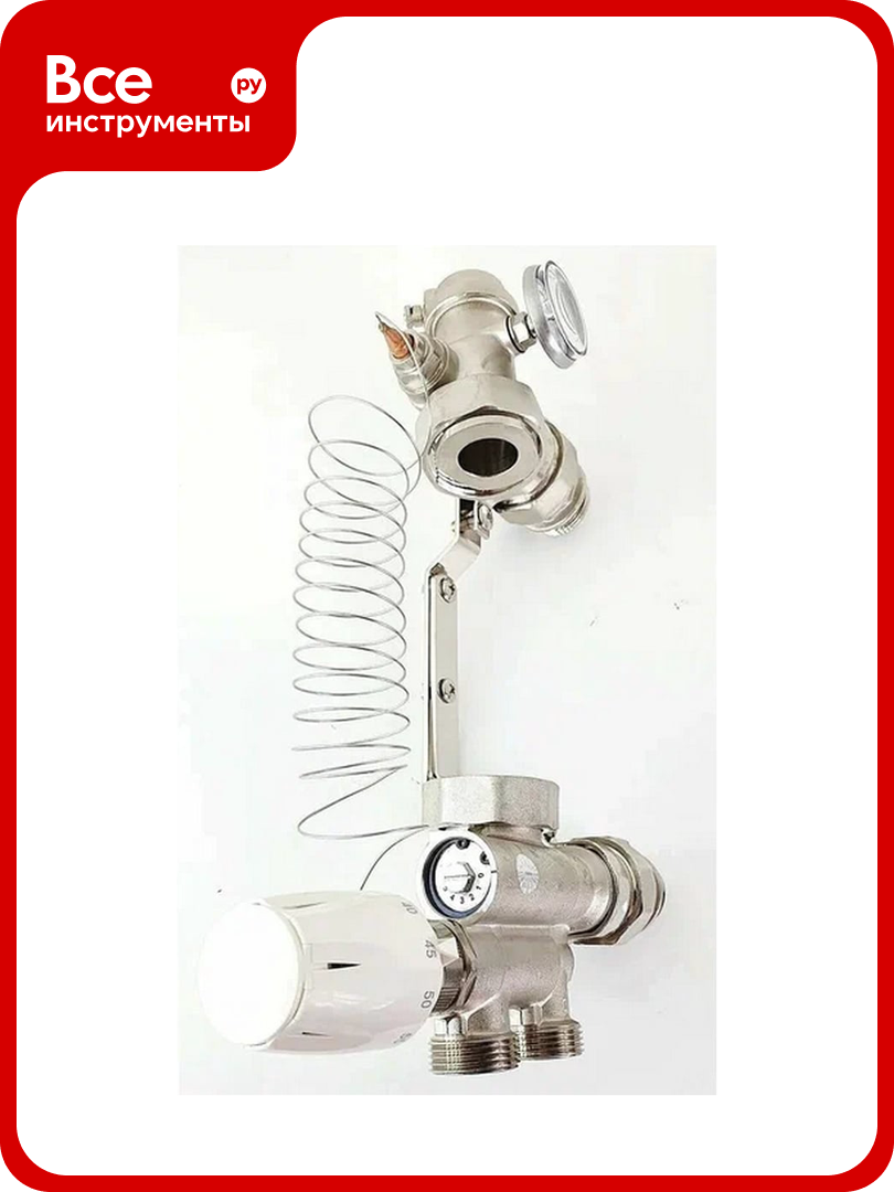 Насосно-смесительный узел для теплого пола VIEIR 10 бар универсальный (5) VR202 с термостатом и температурным контролем