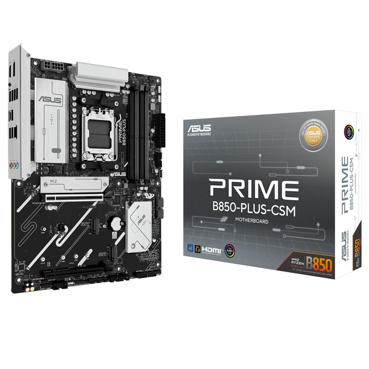 Материнская плата ASUS PRIME B850-PLUS-CSM, AM5, AMD B850, ATX, RTL (90MB1LC0-M0EAYC)