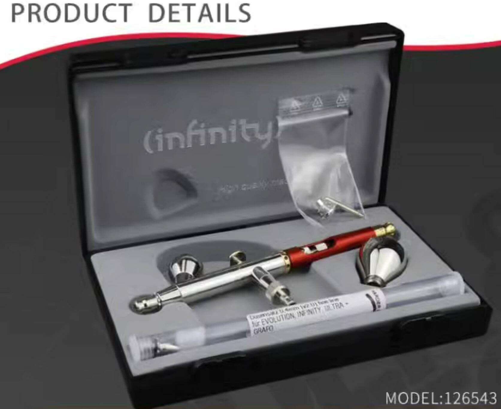 Harder&Steenbeck Hansa 126543 Infinity 2 in 1 v2.0 Пневматический распылитель 0.15mm+0.4mm & 2ml+5ml Стакан