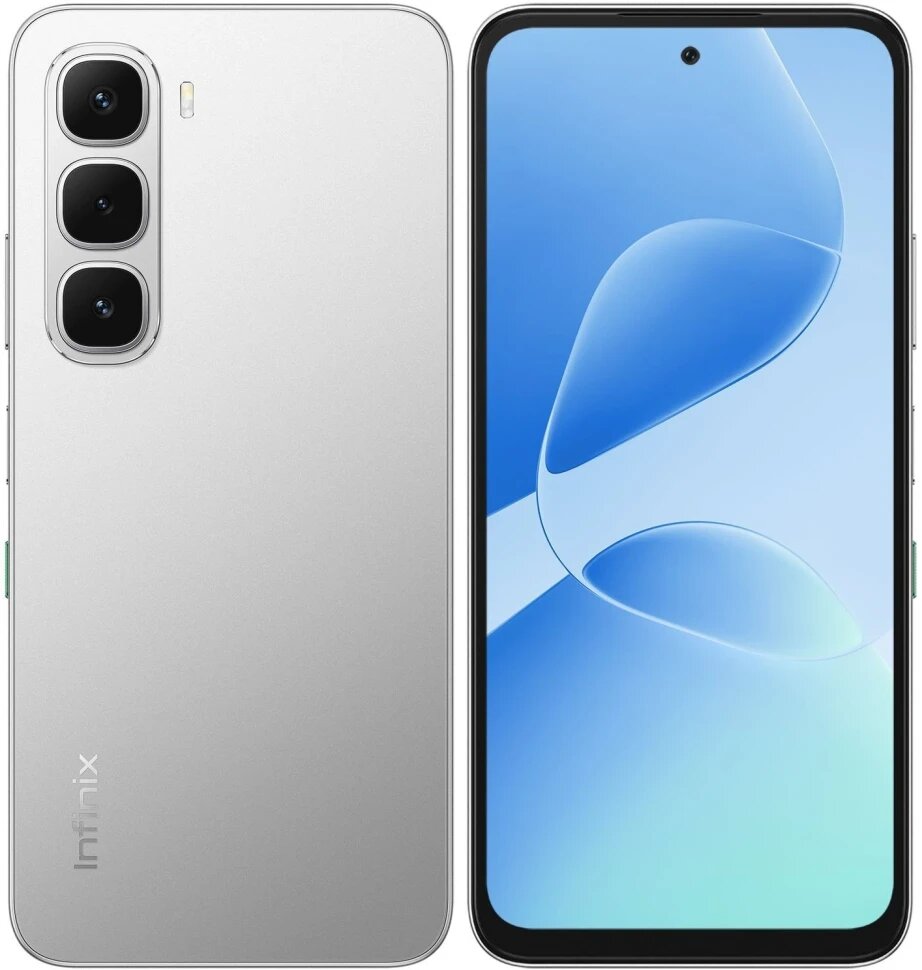 6.7" Смартфон Infinix HOT 60i 4/128 ГБ, NFC, 4G, 5160 мА*ч, серебристый