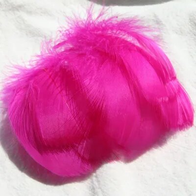 Натуральные гусиные и лебединые перья, 4-8 см, 100 шт. Розовый, Rose Red 100pcs