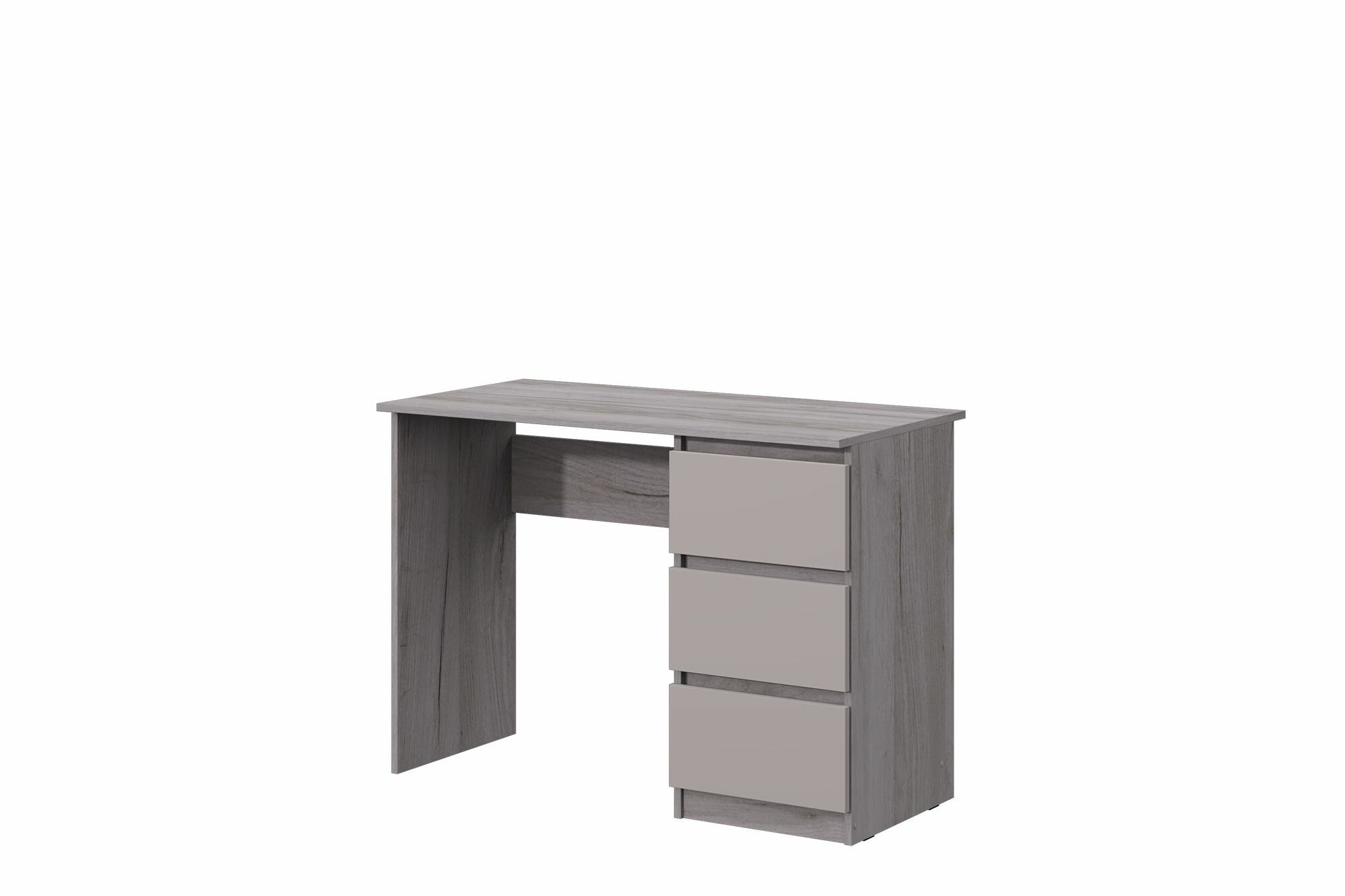 Стол письменный МС "Соната" Цвет Дуб Крафт Серый, Кашемир, ширина 110см, большой, ученический, длинный, с ящиками