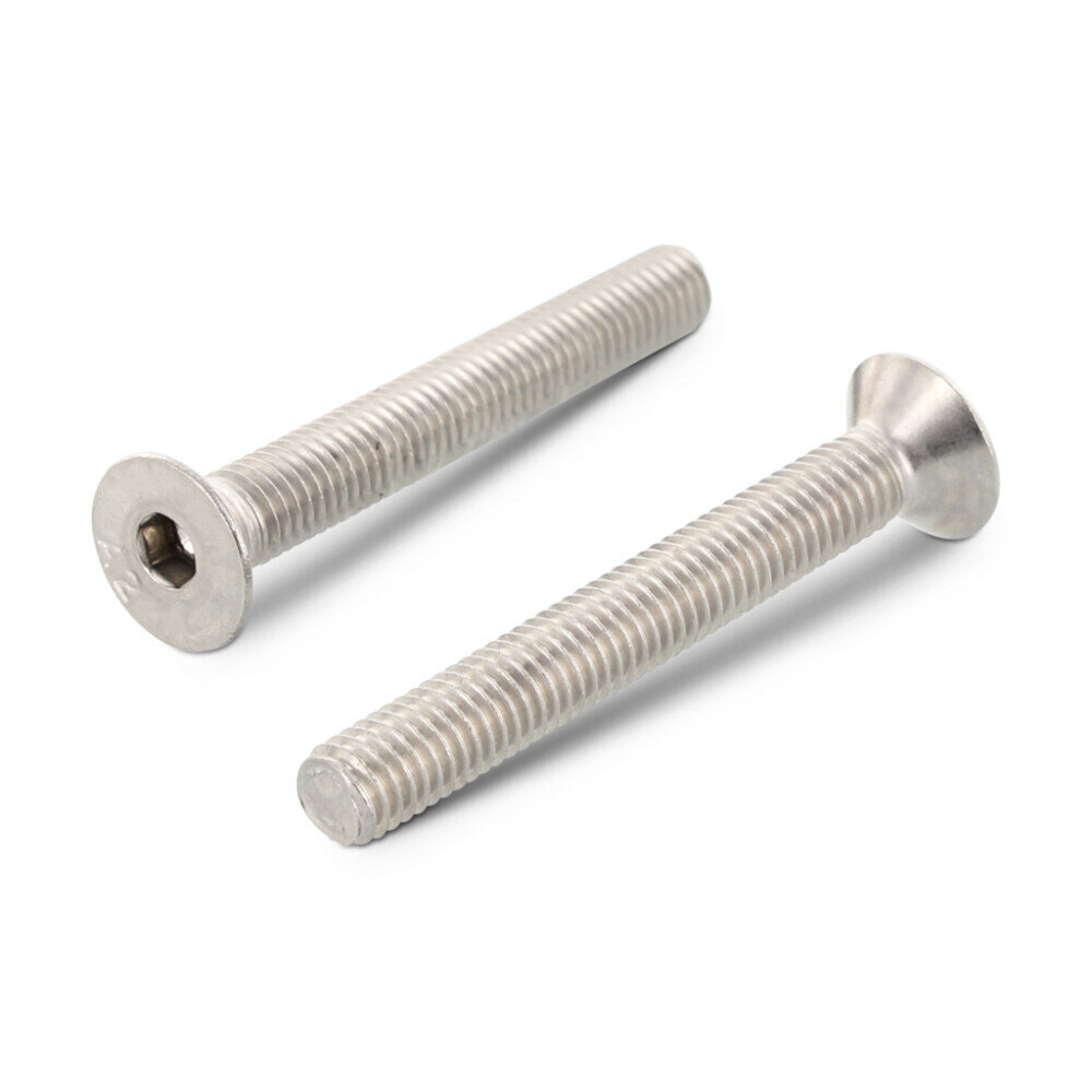 Винт DIN 7991 M12x30, А2, нержавеющий, потайная головка, внутренний шестигранник, упаковка 4 шт.