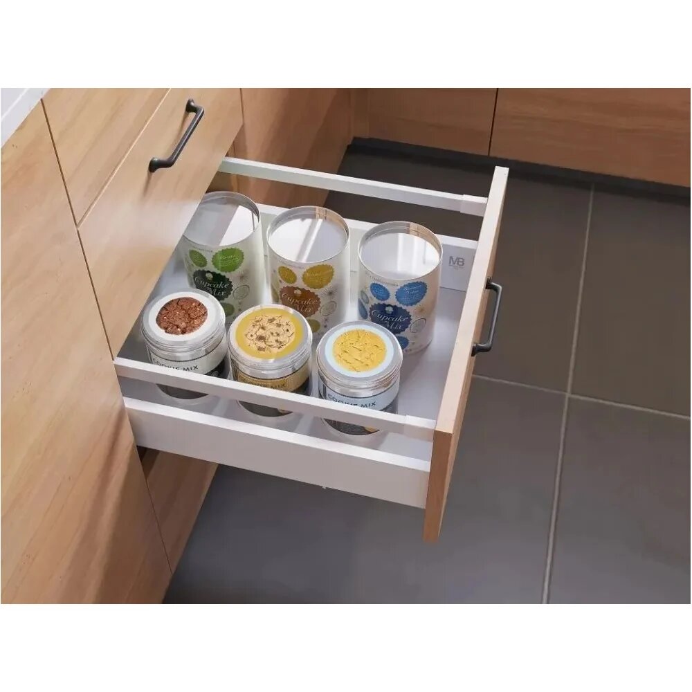 GTV Выдвижной ящик Модерн Бокс PRO L-350, высокий H-199 мм, белый PB-MBPRO-KPL350C1