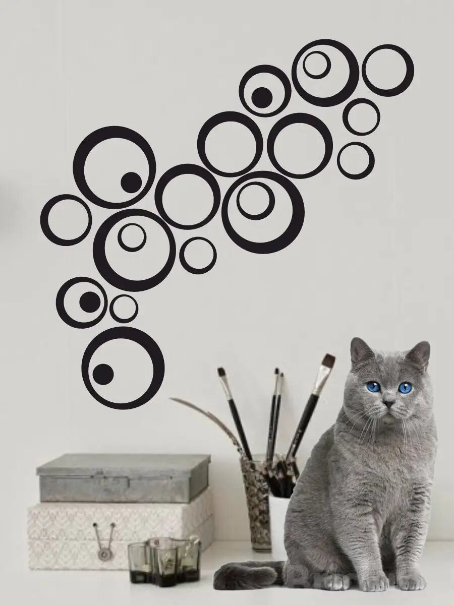 Наклейка на стену для декора интерьерная Пузыри Узор