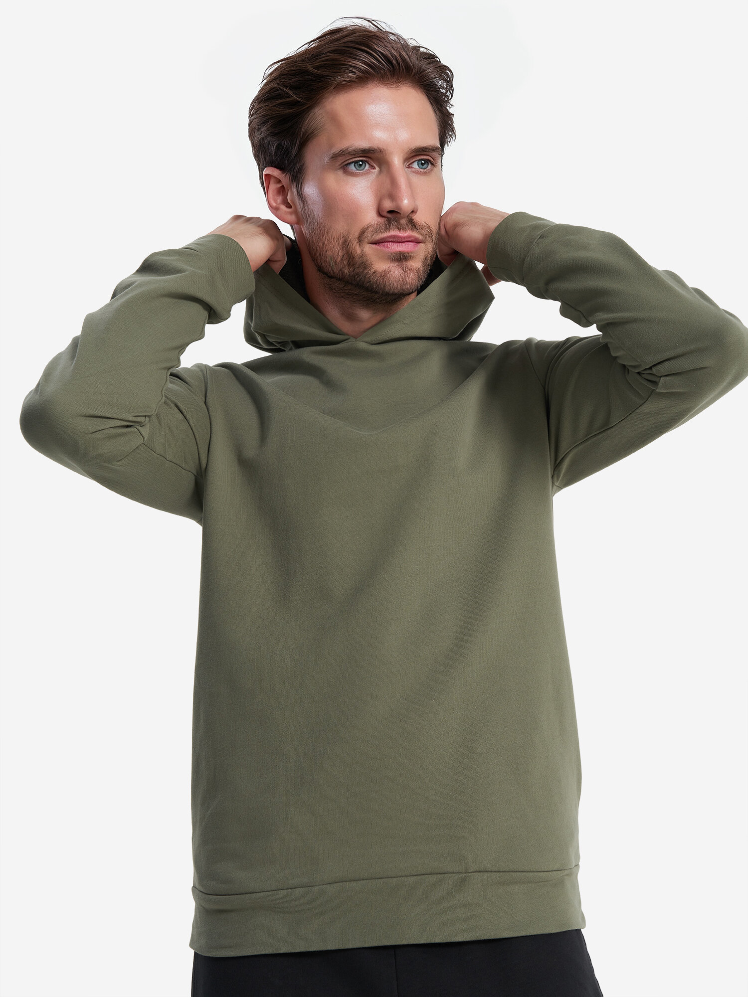 Худи MATRIX SPORT MSM Hooded fleece jumpers w/o zip, размер 52, , милитари — фото 1
