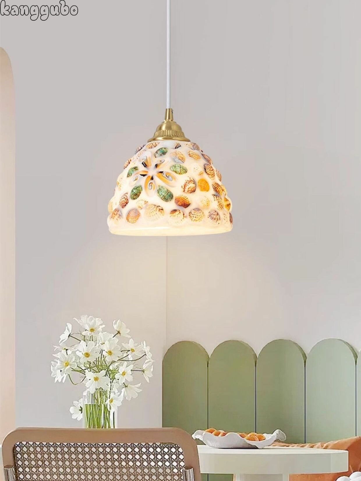 Винтажная люстра из стекла Тиффани