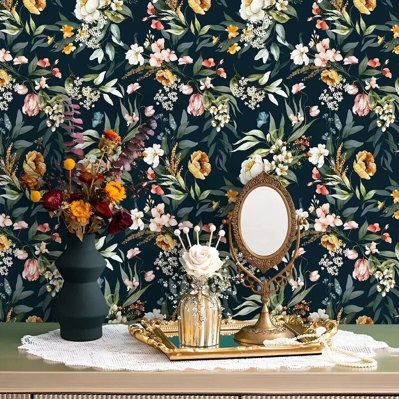 Виниловые обои JOUP лесные растения цветы самоклеящиеся, лес, 45*300см