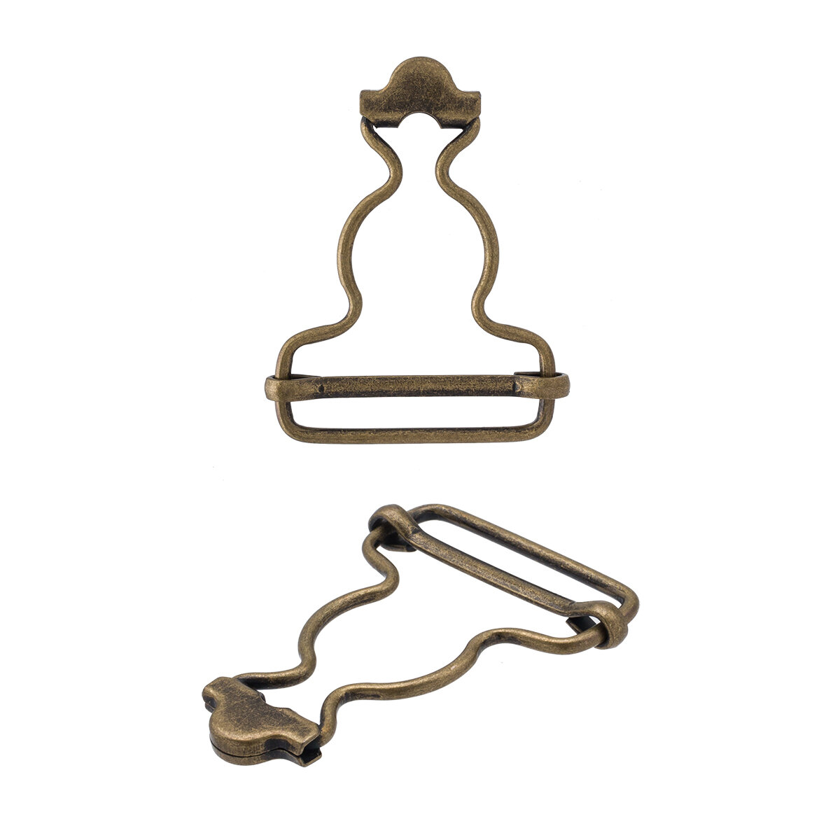 Застежка для комбинезона металлическая BIG, 30 мм, 10 шт, 6006 (латунь)