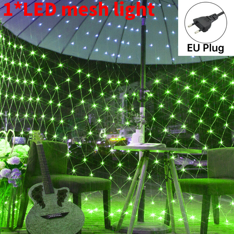 Световая гирлянда светодиодная сетка 2000 ламп водонепроницаемая для сада террасы праздников украшение зеленый ев