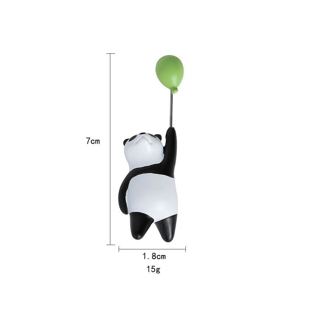 Creative panda resin refrigerator magnets with bright colors for gift giving and home decor green panda