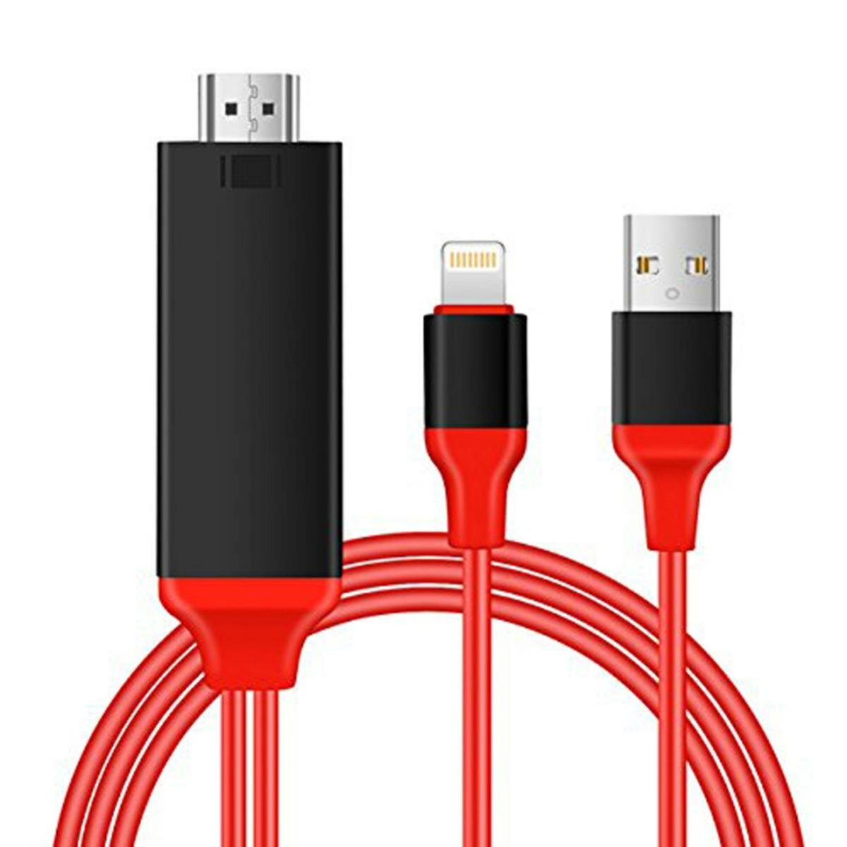 Кабель Lightning-HDMI 1080P, цифровой адаптер Lightning AV-HDMI для iPhone, iPad, iPod
