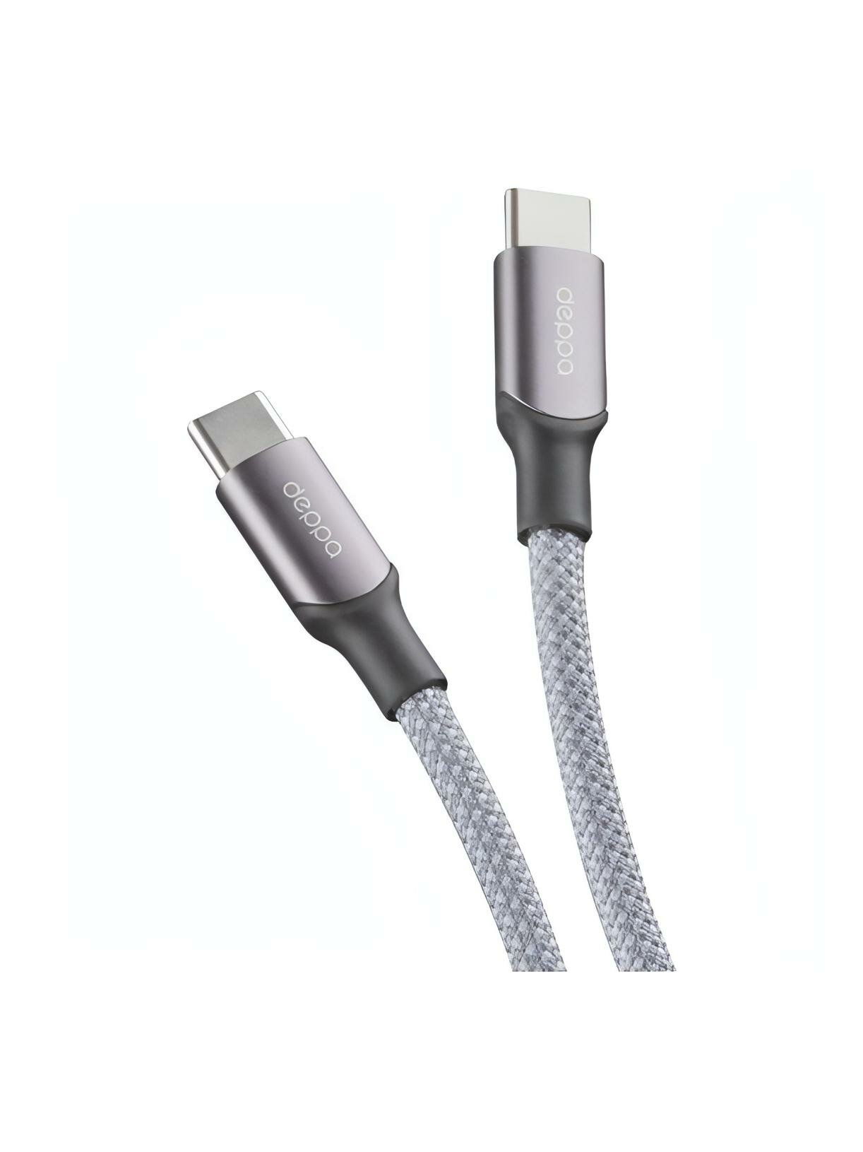 Кабель USB Type-C Deppa Magneto 1.5м серый (72549)