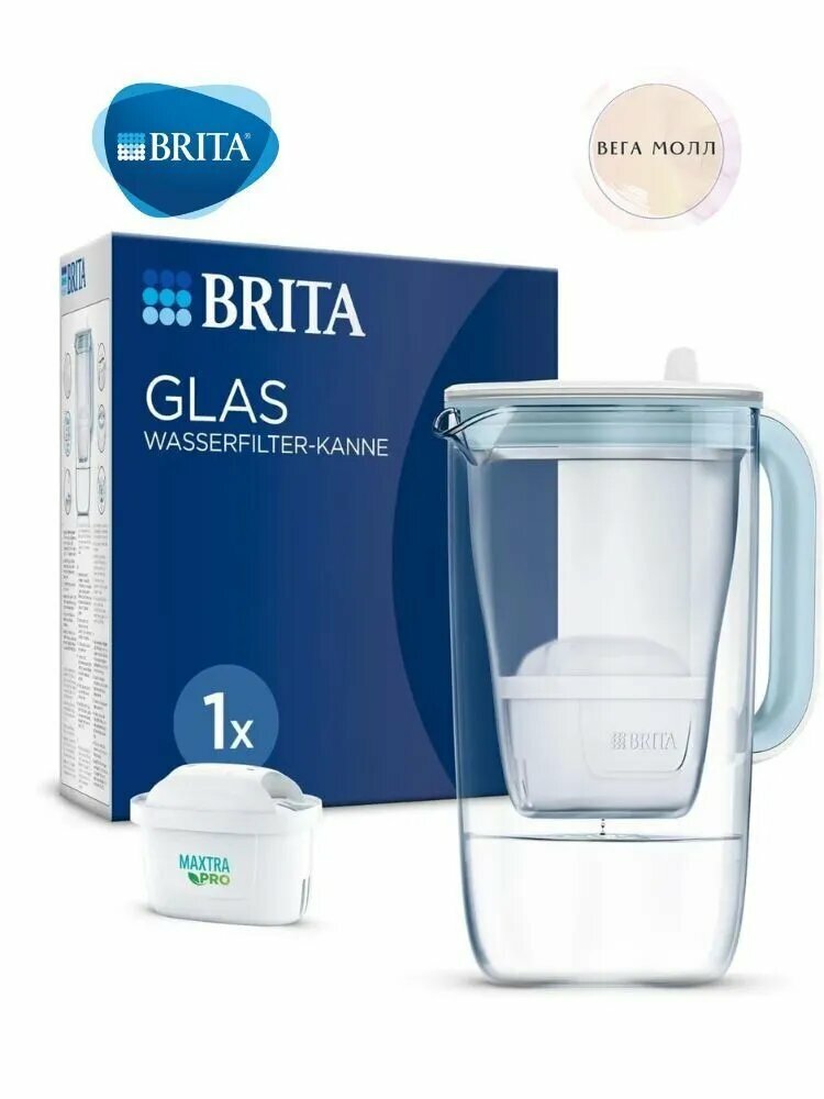 KNOW EASY-Фильтр-кувшин BRITA из стекла с водоочистительным картриджем, 3.5 литра