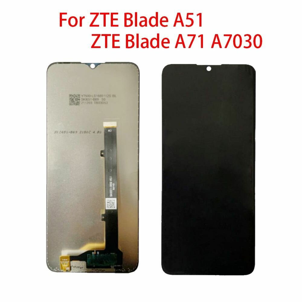 Дисплей для ZTE Blade A51 / A71 A7030 Дисплей для в сборе с тачскрином Чёрный