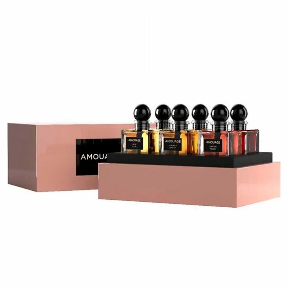 Набор духов Amouage Attar Luxury Set 6x12 мл, глубокий и гармоничный унисекс-парфюм, 6 флаконов по 12 мл