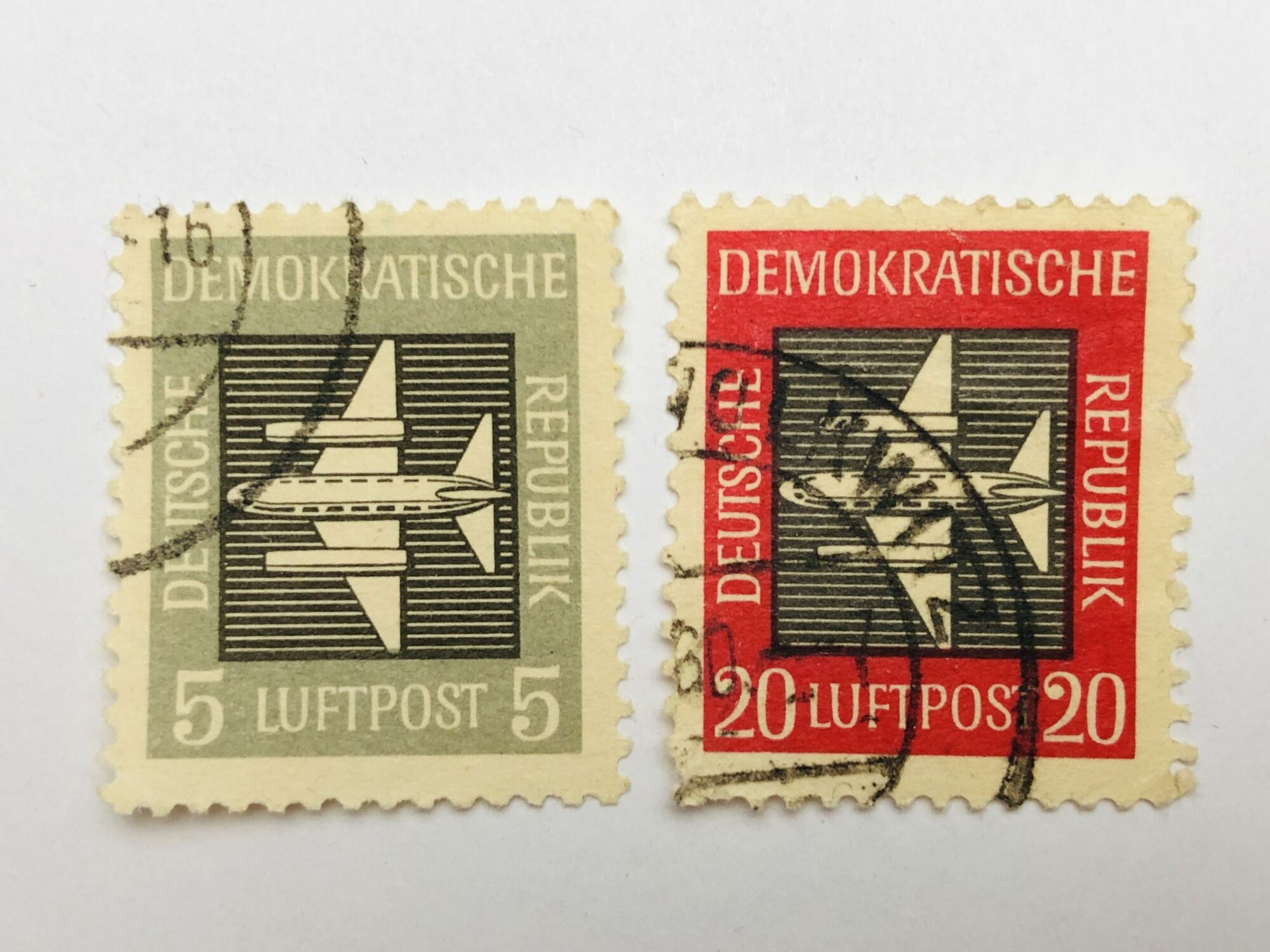 Почтовые марки Самолет. Неполная серия. Германия (ГДР). 1957. Гашен