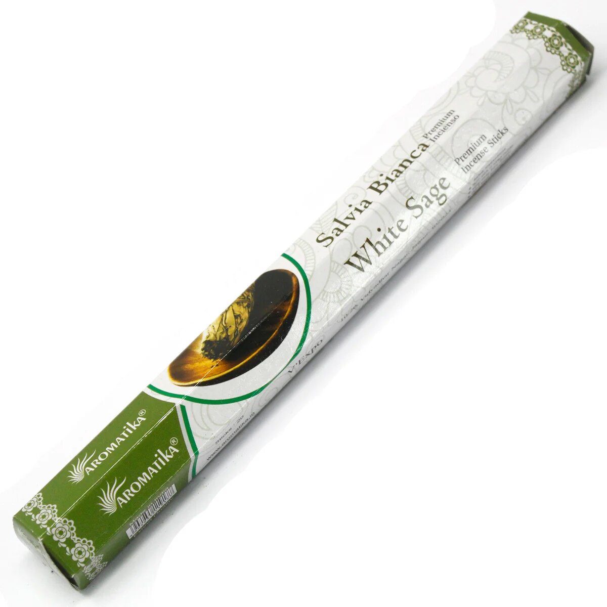 Aromatika WHITE SAGE Incense Sticks (белый шалфей ароматические палочки, Ароматика), шестигранник, 20 г.