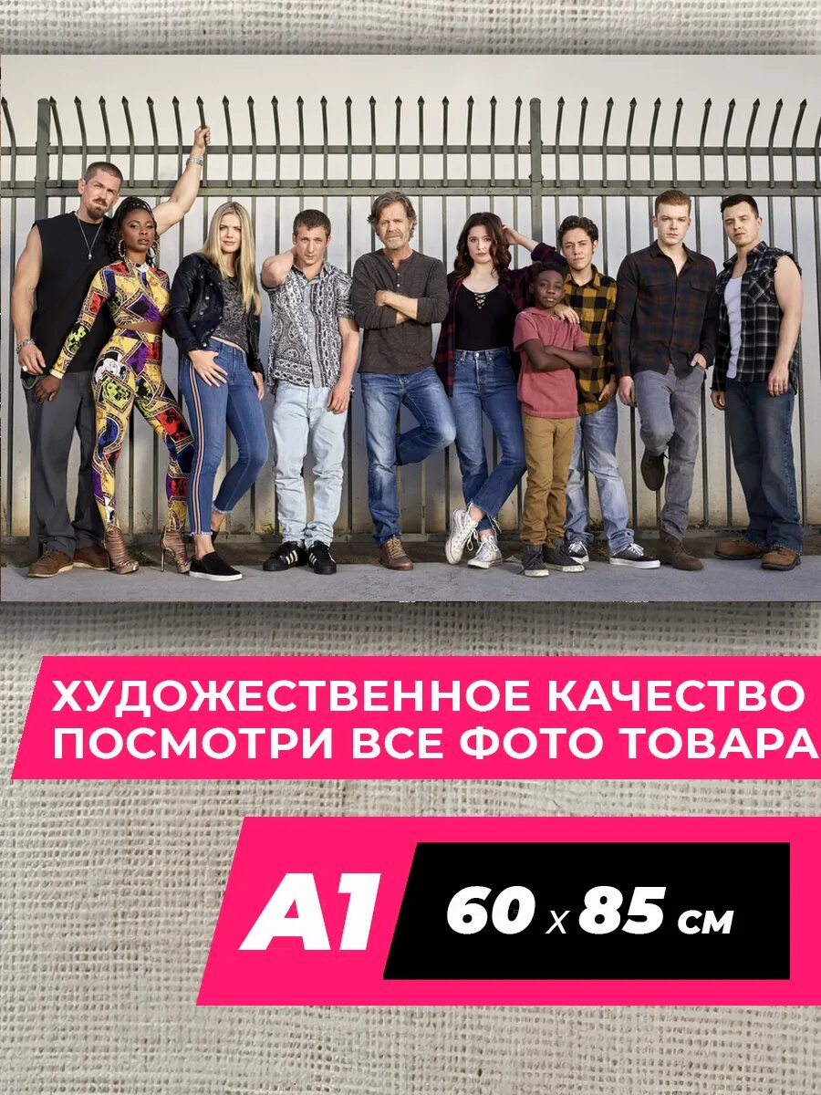 Постер Бесстыжие на стену 39 Shameless A1, матовая фотобумага премиум качества