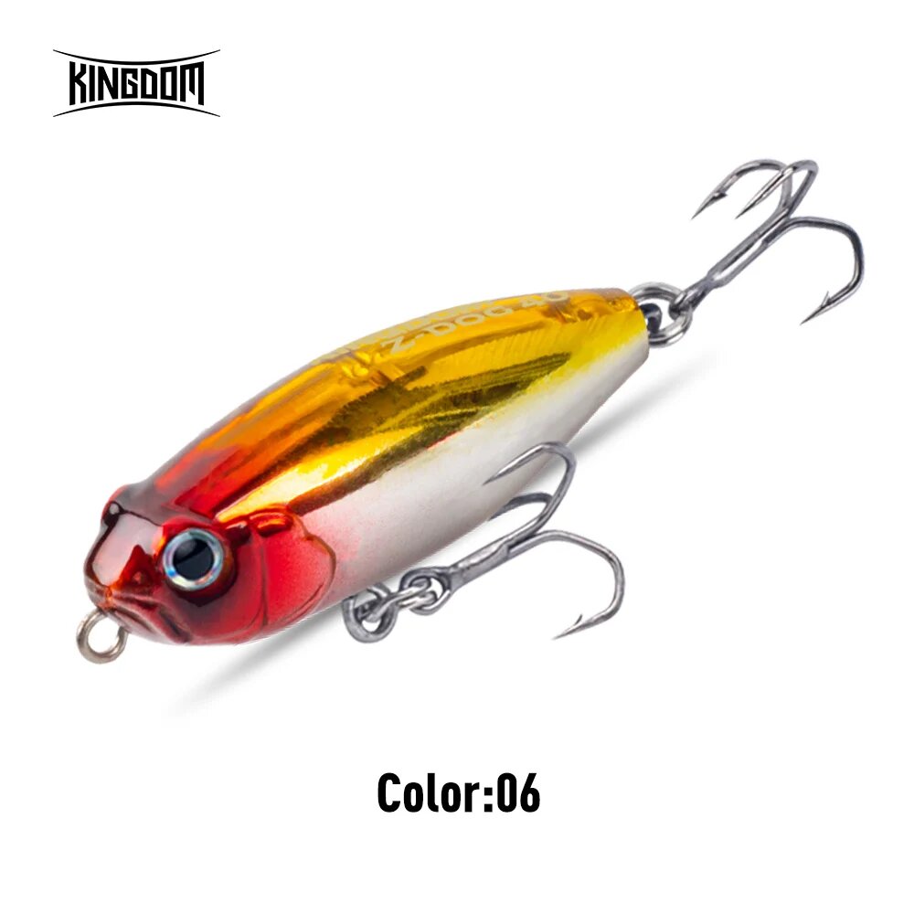 Воблер Kingdom Fishing Lure Floating Pencil 3.2г 40мм, поверхностная приманка, Оранжевый, 2501-06