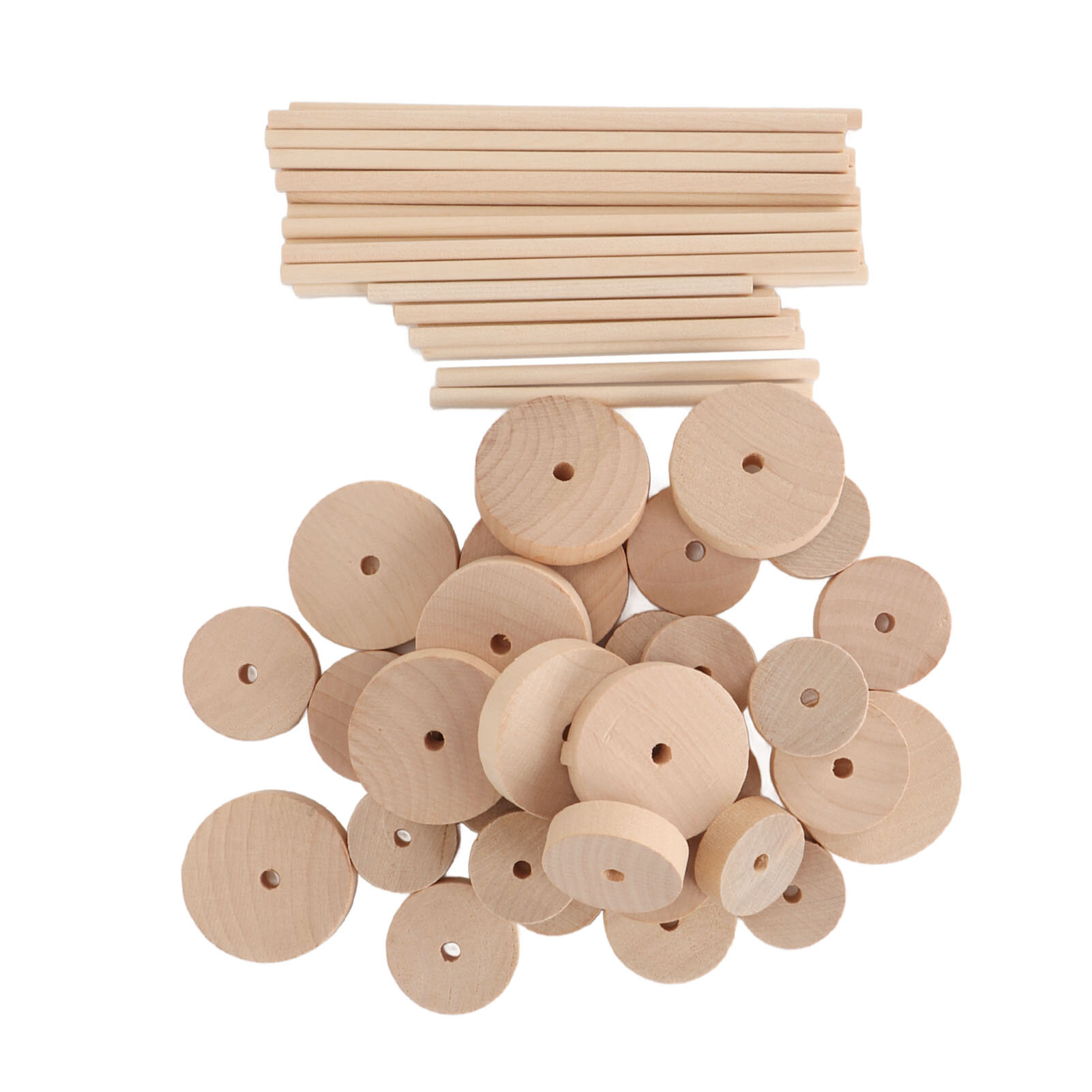 Незаконченные деревянные колеса DIY полированные круглые колеса деревянные детали для проекта DIY живопись украшения ремесла