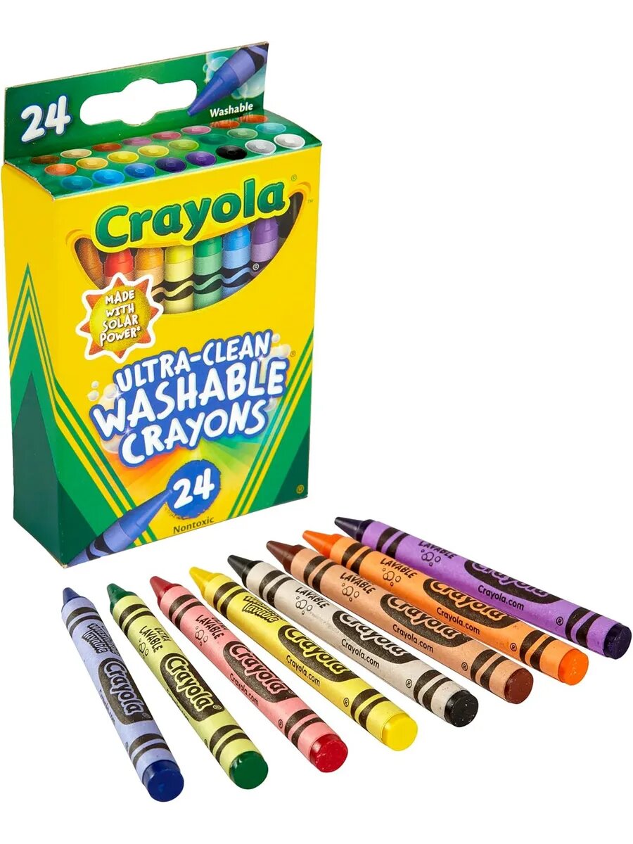 Смываемые цветные мелки набор для рисования 24 штуки