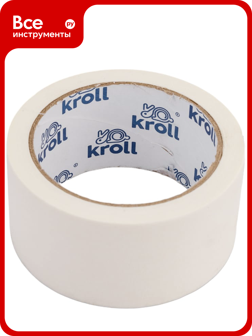 Малярная, KROLL, лента KROLL (крепп), 48 мм х 27 м 4607190401035, защиты поверхностей при проведении, клейкая