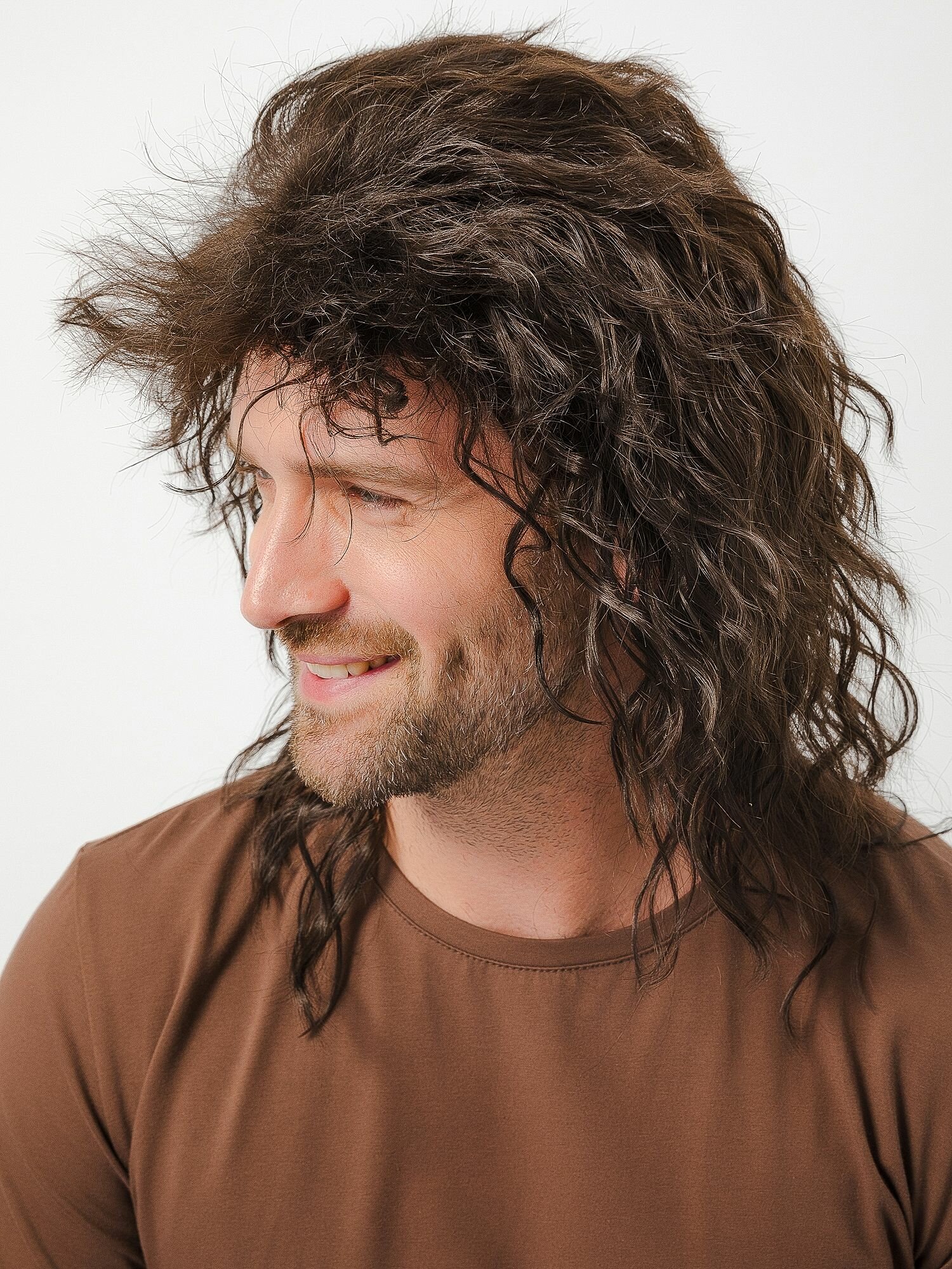 Парик мужской, кудрявый, в стиле 80х