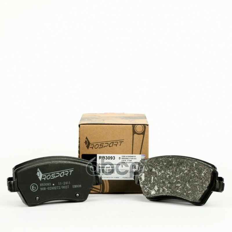 RENAULT Duster I-II, Kangoo, Kaptur / NISSAN Terrano III / LADA Largus, Vesta, Xray Тормозные колодки передние ROSPART арт. R.