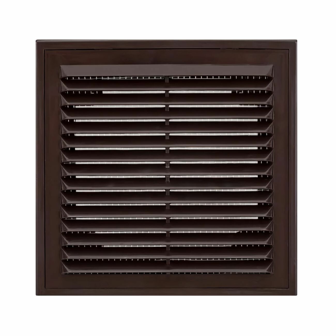 Решетка вентиляционная вытяжная 150х150 с сеткой, АВS-пластик, разъемная, коричневая