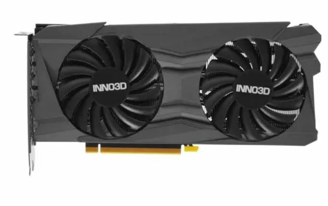 Видеокарта INNO3D GeForce RTX 3060 TWIN X2 (LHR) (N30602-12D6-119032AH) - PCI-E 4.0, 12 ГБ, GDDR6, 192 бит, DisplayPort x3, HDMI, GPU 1320 МГц