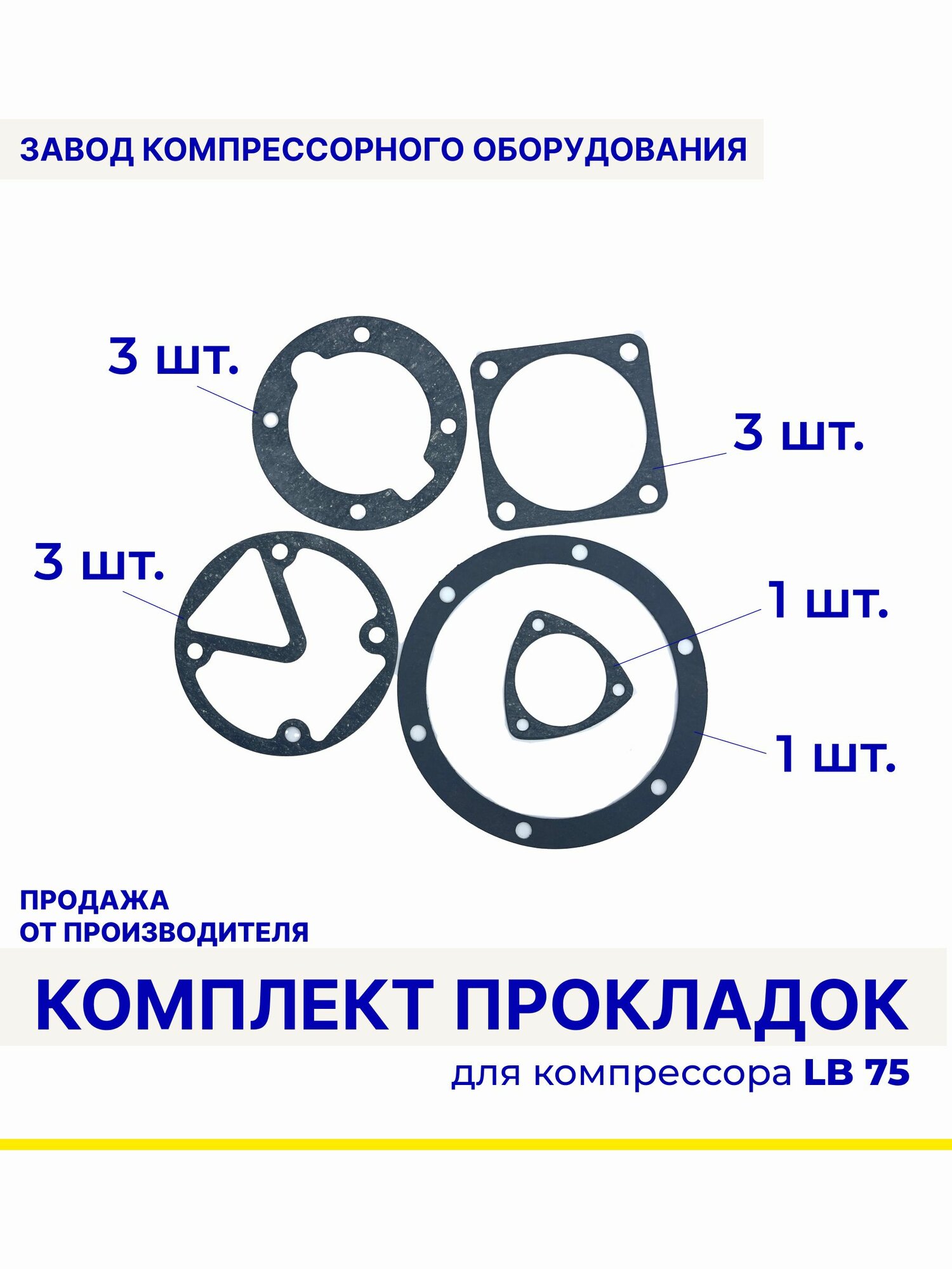 Комплект прокладок для компрессора LB 75