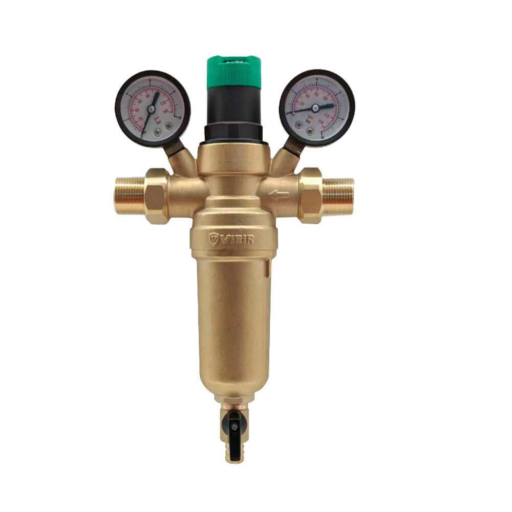Фильтр с регулятором давления и 2-я манометрами 1/2 для горячей воды Vieir JH181