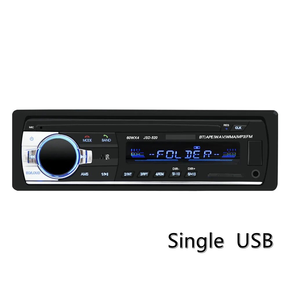 Автомагнитола 1 DIN, автомобильная аудиосистема, FM, Bluetooth, mp3-плеер, Bluetooth, мобильная система громкой связи, USB/SD, автомобильное стерео радио, инструмент, панель au, Single U