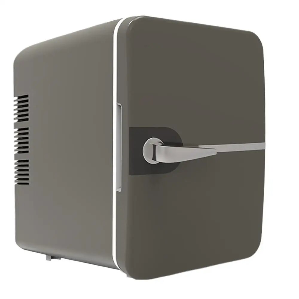 6л автомобильный холодильник портативный автомобильный домашний холодильник с ручкой для ухода за кожей макияж напитки для хранения свежих продуктов, Gray EU