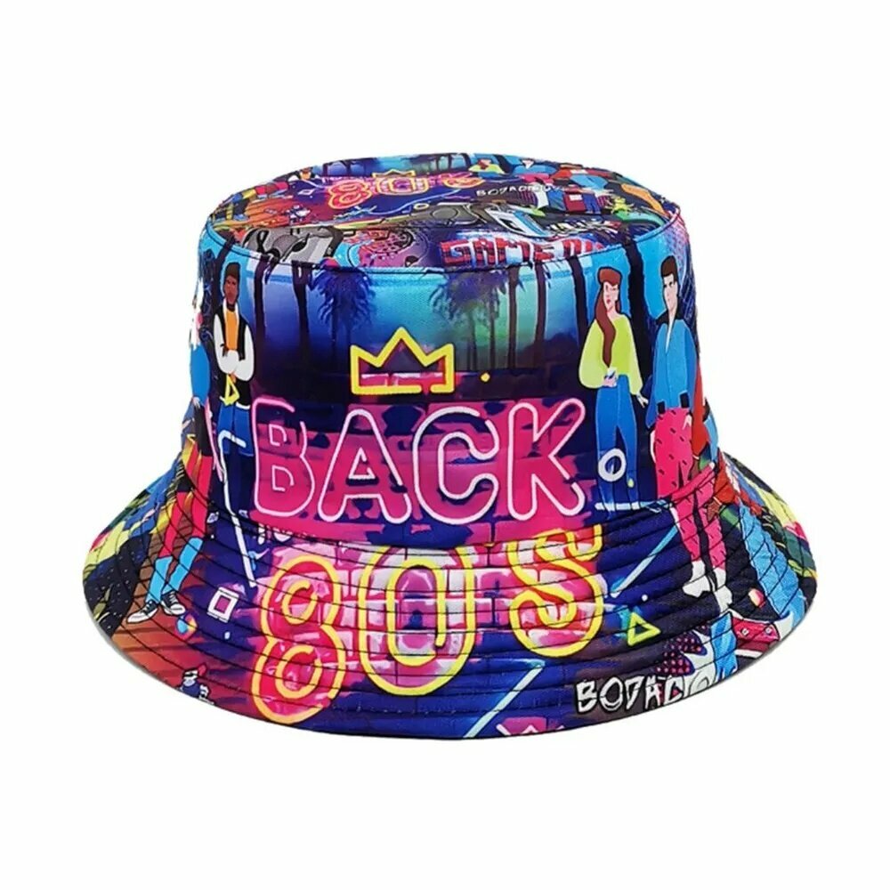 (1шт) ретро-двусторонняя рыбацкая шляпа 80-х-90-х годов-90-е