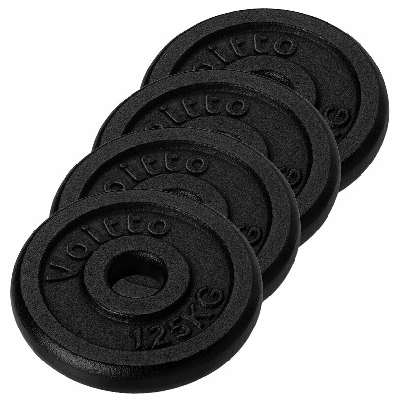 Набор чугунных окрашенных дисков Voitto V-200 1,25 кг (4 шт), d 26