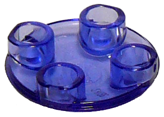 Plate, Round 2 x 2 with Rounded Bottom (Boat Stud), 2654 Trans-Purple U