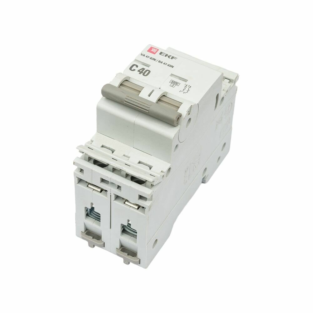 Выключатель автоматический модульный 2п C 40А 6кА ВА 47-63N PROxima EKF M636240C