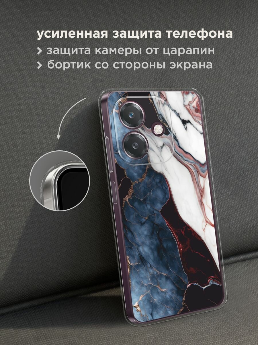 Чехол на Oppo A3/A3x / Оппо А3/A3x с принтом "Благородный мрамор" — фото 1