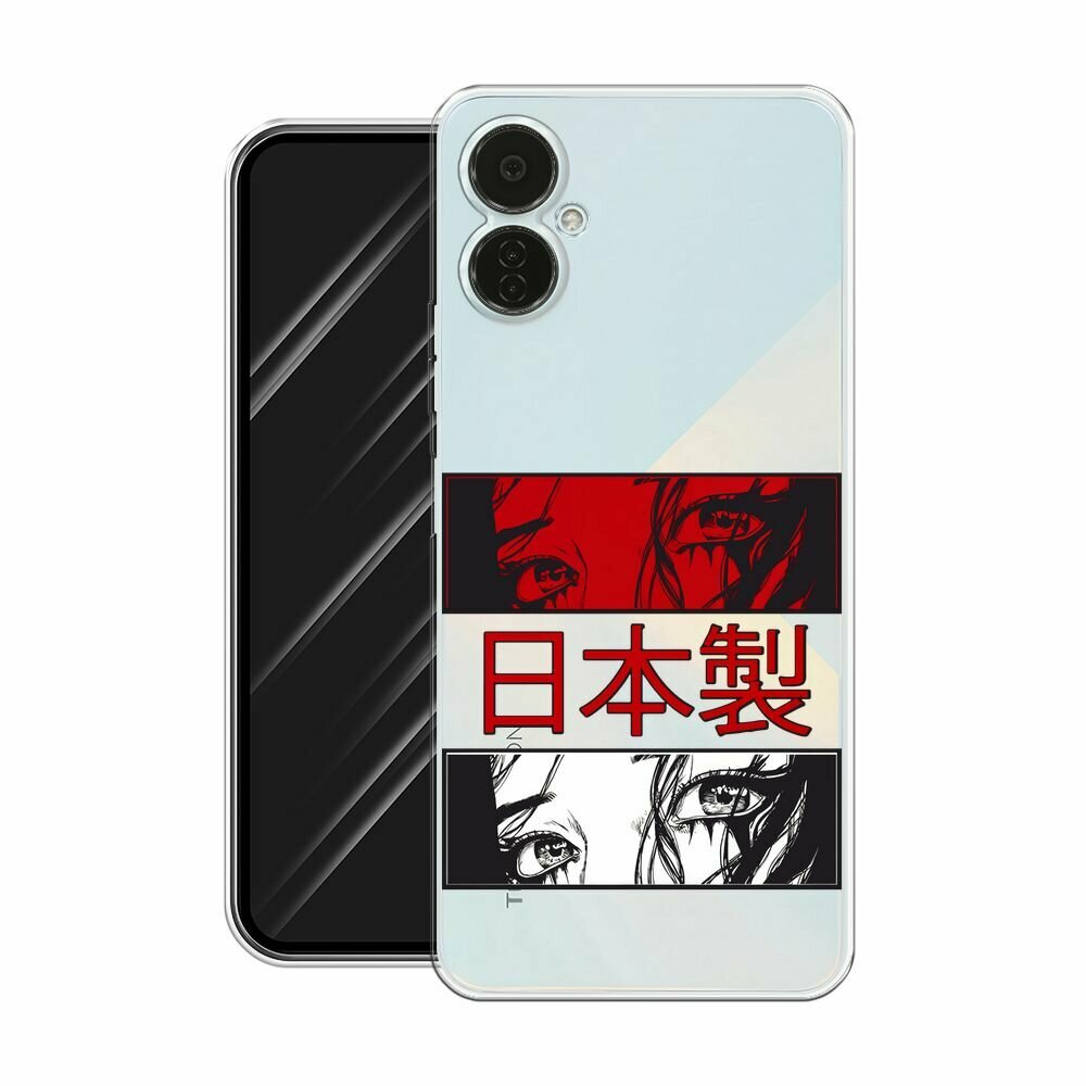 Чехол на Tecno Camon 19 Neo / Техно Камон 19 Нео с принтом "Аниме глаза манга", прозрачный — фото 1
