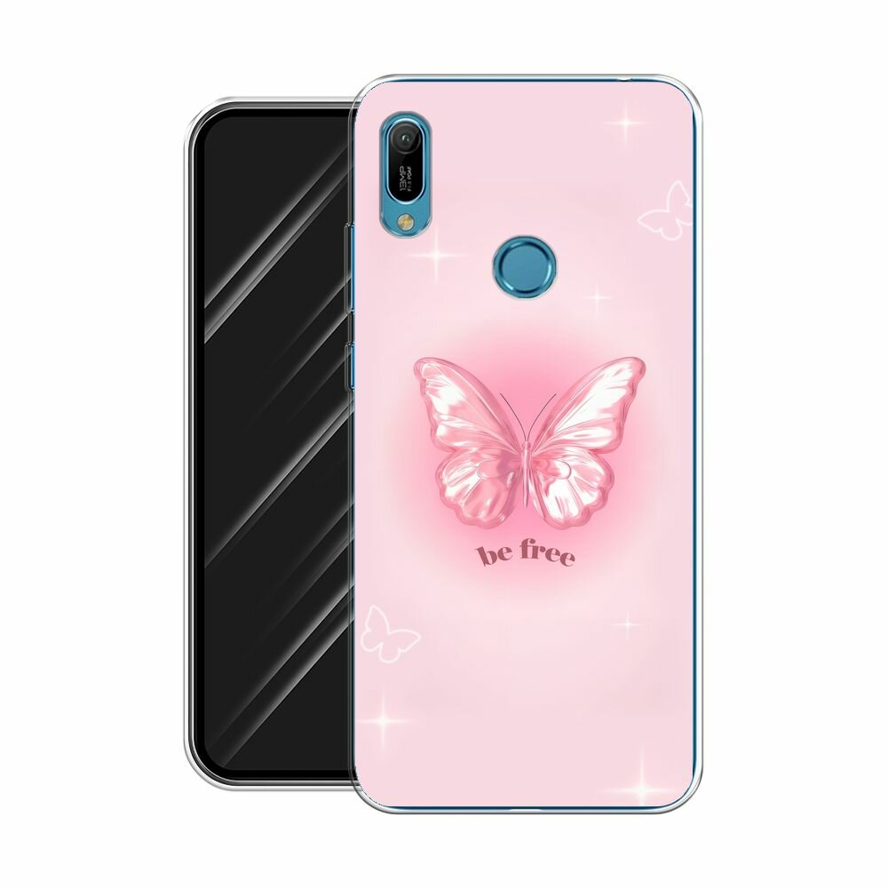 Чехол на Honor 8A/8A Pro/Huawei Y6s/Y6 2019 / Хонор 8А с принтом "Be free butterfly 1" — фото 1