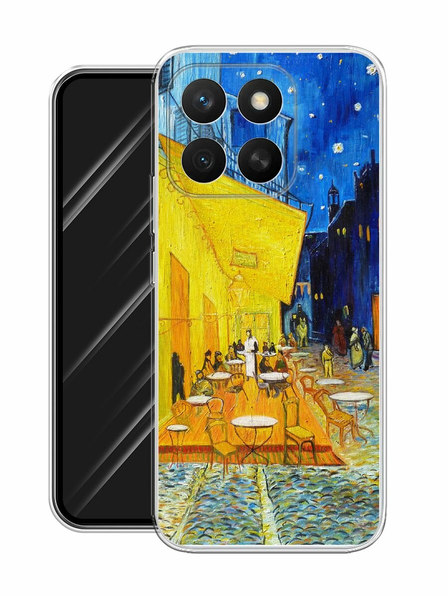 Чехол на Honor X8c / Хонор X8c с принтом "Ван Гог Желтый дом" — фото 1
