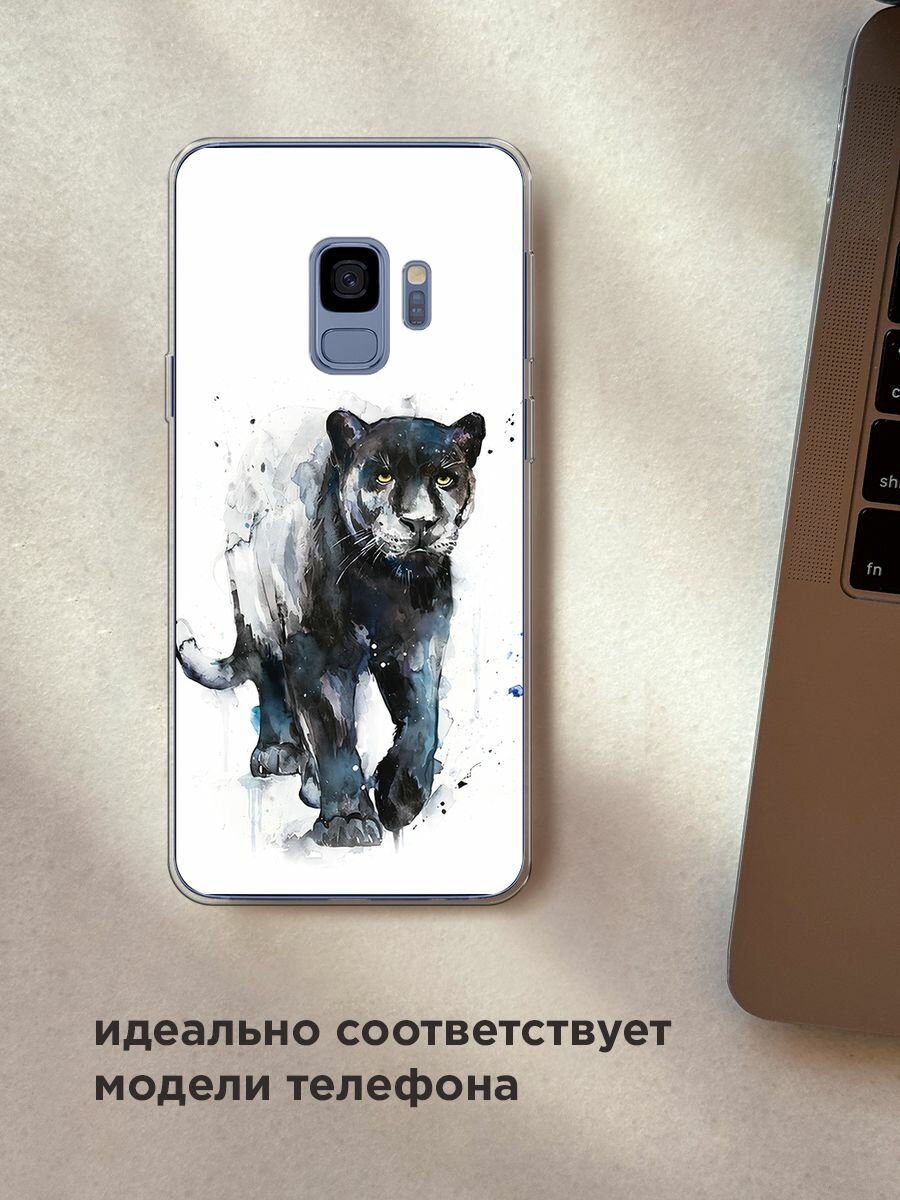 Чехол на Samsung Galaxy S9 / Самсунг Галакси С9 с принтом "Пантера арт 3" — фото 1